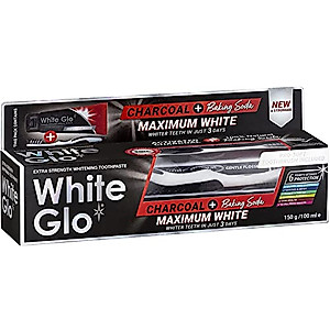 White Glo - Charcoal + Baking Soda Maximum White Toothpaste 150g