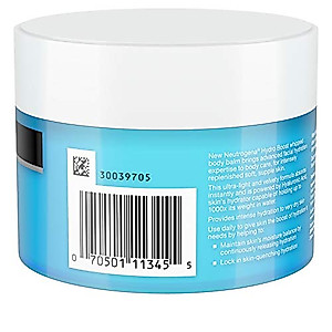 Neutrogena Hydro Boost Hydrating Whipped Body Balm with Hyaluronic Acid, Non-Greasy and Fast-Absorbing Balm for Dry to Extra Dry Skin, Paraben-Free, 6.7 oz