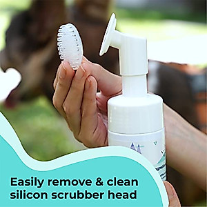 GENTLE CREATURES Magic Foam - Sulfate-Free, Waterless Shampoo Paw Cleaner for Dogs, Cats, Pets - Dry Shampoo, Foot Cleaner Brush - with Orange, Odor Control Wash - Good for Puppy, Sensitive Skin