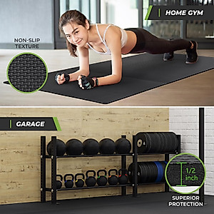 ZENY Puzzle Exercise Mat 1/2'' Thick Interlocking Foam Floor Mat, Gym Flooring Mat, Home Gym Workout Exercise Equipment Mat