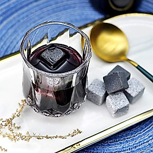 Gifts for Men Chilling Stones,12 Granite Stones Whiskey Gifts for Boyfriend Dad Bar Party Fathers Day Christmas Birthday Festival Anniversary or Retirement