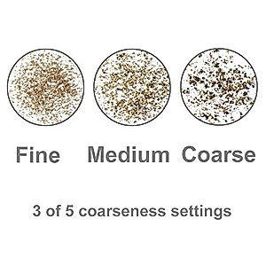 Gravity Salt and Pepper Mill Set - Battery Operated Automatic Salt and Pepper Mills,Adjustable Coarseness,One-Handed Operation,Utility Brush,Stainless Steel by AmuseWit