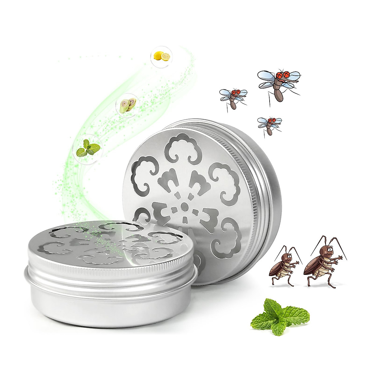 2023 Upgraded Mosquito Repellent,Natural Mosquito Repellent Indoor,Outdoor Mosquito Repellent for Yard, Patio, Room, Powerful Mosquito Control for Backyard,Travel -2 Packs