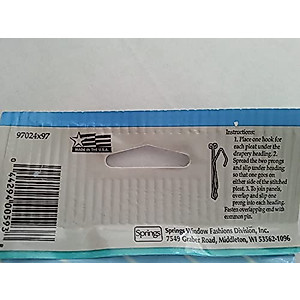 Graber 3-Inch Slip On Drapery Hooks with 1/8-Inch Drop. 14 Hooks per Bag