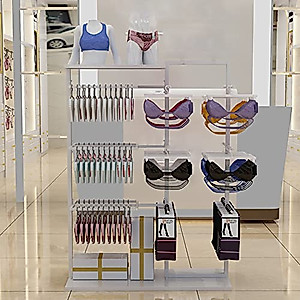 Household Products Clothing store commercial shelves Floor-standing display rack for underwear, socks, accessories, scarves, gloves, Lingerie standing bra panties underwear stand shelves, White