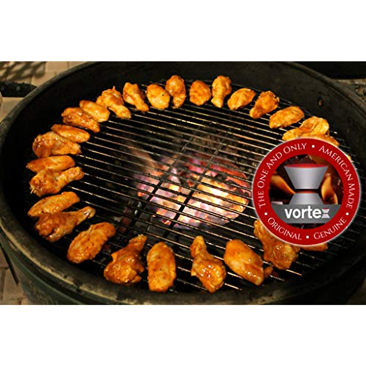 VORTEX (IN)DIRECT HEAT for Charcoal Grills, Medium Size - For Weber Kettle 22 26.75 WSM Smokey Mountain XL Kamado XL Big Green Egg