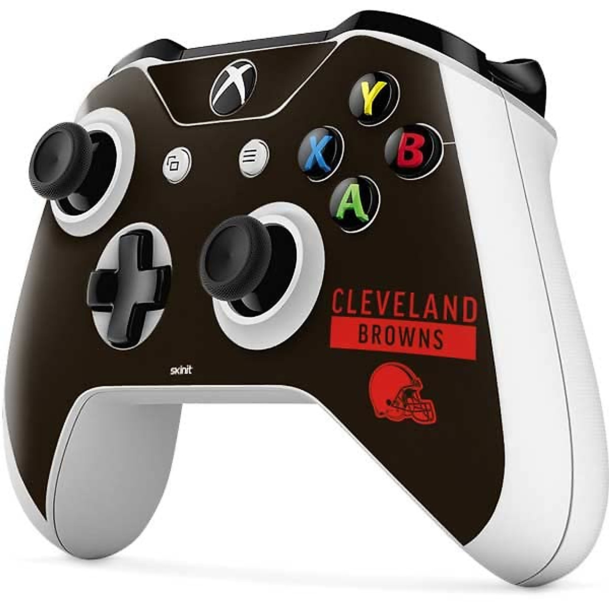 Skinit Decal Gaming Skin Compatible with Xbox One S Controller - Officially Licensed NFL Cleveland Browns Brown Performance Series Design