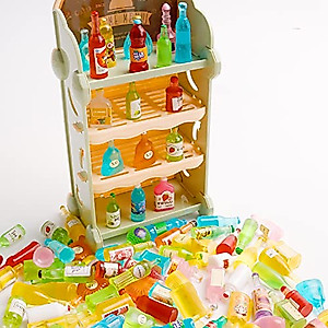 100PCS Dollhouse Miniature Drink Bottle Miniature Bottles Wine Bottles Mini House Decoration