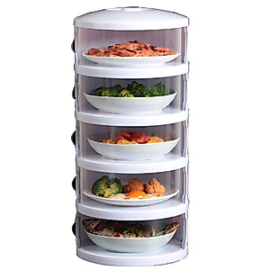 Kitchen Multi-layer Transparent Stackable Cover Insulation Dustproof Anti-Fly Meal Cover Tent Household Collection Protection Box Boxing Multilayer Insulated Vegetable Cover Stackable Box