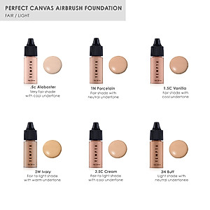 Temptu Perfect Canvas Hydra Lock Airbrush Foundation Starter Set, Fair/Light, 0.25 Fl Oz (Pack of 6)