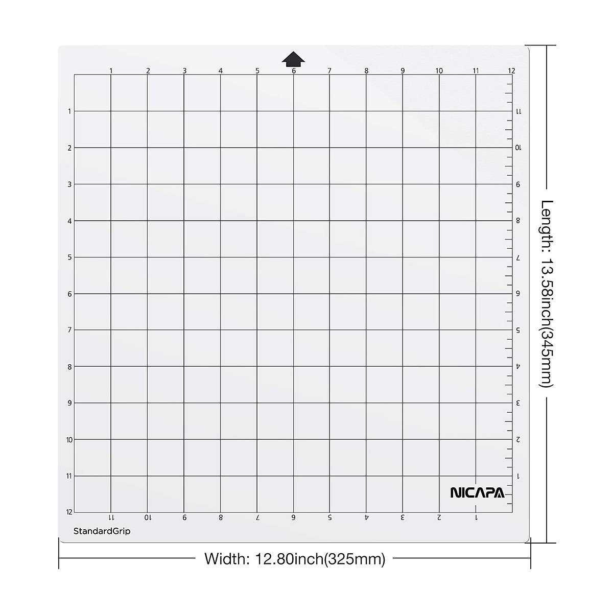 Nicapa StandardGrip Cutting Mat for Silhouette Cameo 4/3/2/1 (12x12 inch,3 Mats) Standard Adhesive Sticky Quilting Cut Mats Replacement Accessories for Silhouette Cameo