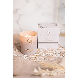 Vanilla Bean | 8 oz | Strong Scented Candles | Natural Soy Candle | Premium Strong Scent | Elegant Glass jar | Metal lid | Designer Gift Box | Long Even Burn | Double Wick