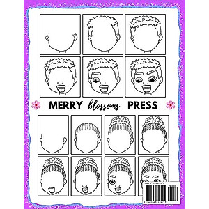 How To Draw Faces And Natural African Hairstyles: Step By Step & Easy To Follow Drawing Guide For Kids: Suitable For Older Kids Ages 8 & Up, Young Artists and African American Children