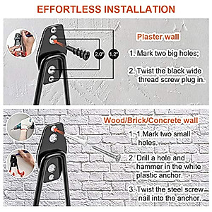 REMIAWY Garage Hooks, Heavy Duty Garage Storage Hooks Steel Tool Hangers for Garage Wall Mount Utility Hooks and Hangers with Anti-Slip Coating for Garden Tools, Ladders, Bikes, Bulky Items 12 Pack