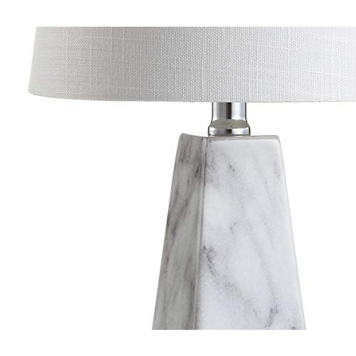 JONATHAN Y JYL1037A Owen 20.5" Resin LED Table Lamp, Contemporary, Modern, Elegant, Office, Living Room, Family Room, Dining Room, Bedroom, Hallway, Foyer, White Marble Finish