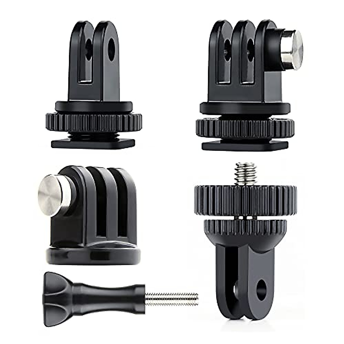 SOONSUN Tripod Mount Adapter, 1/4-20 Screw Adapter, Tripod and Cold Shoe Mount Convert Adapter Compatible with GoPro Hero 11 10 9 8 7 6 5 4 3 2, Session, Max, and All Action Cameras, DSLR Cameras