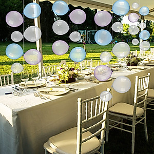 130 Pcs Transparent Balloons Clear Blue Purple Balloons Under The Sea Party Decorations Clear Bubble Mermaid Party Decoration Balloon for Birthday Party Wedding Supplies (10 Inch, 5 Inch)