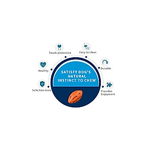 AccuteInsite Durable Rubber Football Squeaky Toys for Aggressive Chewers Toughest, Dog Squeaking Interactive Toys Tough Dog Chew Toys Ball for Medium and Large Breed, Natural Rubber Pet Toys