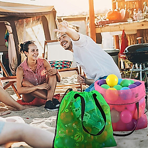 Reusable 4Pack Mesh Pool Bag,Mesh Beach Bags With Drawsting For Kid's Toys,Swim,Gift Or Laundry(color1)