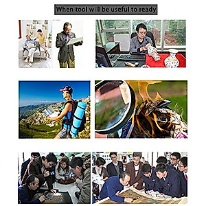 Kadaon 10X Handheld Magnifier Antique Mahogany Handle Magnifier Reading Magnifying Glass for Reading Book, Inspection, Coins, Insects, Rocks, Map, Crossword Puzzle