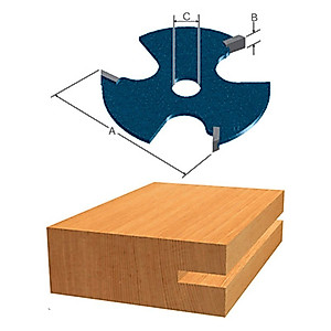 BOSCH 85610MC 1-7/8 In. 3-Wing Slotting Cutter
