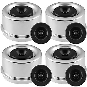 JADODE Trailer Bearing Dust Cap 2.44 in Trailer Axle Dust Cap with 8 Rubber Plugs Heavy Duty Grease Covers Bolt Metal Trailer Hub Dust Caps for Most 5200-6000lbs Trailer Dexter Trailer Camper RV