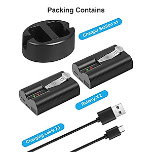 Mrupoo 2-Pack Replacement Battery for Ring Doorbell - 6040mAh Rechargeable Camera Batteries Compatible with Ring-Video Doorbell 2/3/3plus/4, Spotlight Cam, Stick Up Cam and Peephole Cam Indoor（Black）