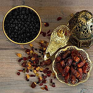 Ramadan Home Decoration 3 Pieces Ramadan Decor Ramadan Trays Moon Ramadan Tray Set Eid Mubarak Plates Food Storage Containers for Eid and Eid Al-adha Ramadan Activity Party Favor, Gold