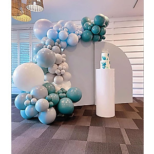 Holtour Bright Turquoise Blue Balloon Garland Arch Kit 138PCS Balloons for Wedding, Birthday Party, Backdrop Decorations, Bridal Shower
