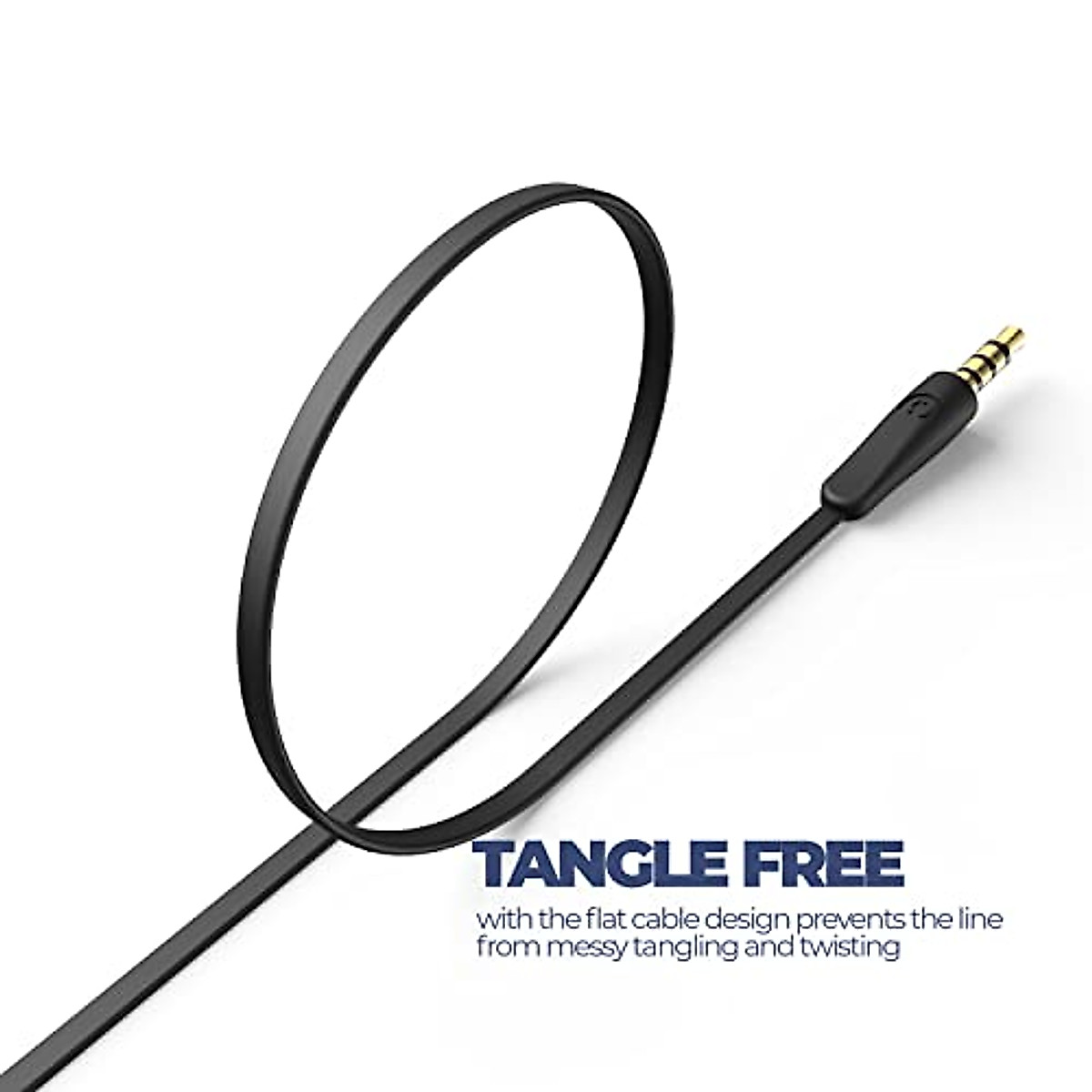 MuveAcoustics Spark Earbuds Wired Headphones with Mic - Phone Headset in Ear Buds Noise Cancelling for Computer Android Gaming Compatible with Samsung, Laptop, iPhone, iPod, iPad, Kindle, 3.5mm Jack