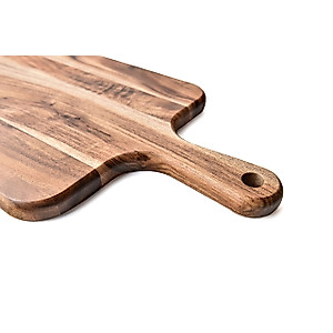 16" x 8.6” Acacia Wood Cutting Board - Wooden Kitchen Cutting Boards for Meat, Cheese, Bread,Vegetables &Fruits, Wooden Spoons for Cooking 4-Piece Beech Wood Utensil Set