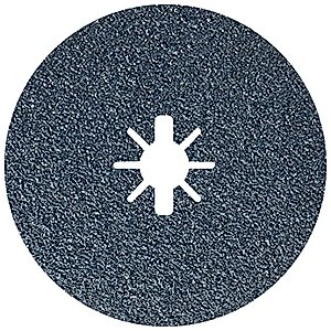 BOSCH FBX624 25-Pack 6 In. X-LOCK Coarse Grit Abrasive Fiber Discs 24 Grit Compatible with 7/8 In. Arbor for Applications in Metal Surface Finishing, Weld Blending, Rust Removal