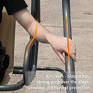 Aoodor Outdoor Patio Porch Swing with Adjustable Canopy, Weather Resistant Glider with Removable Cushions, 3 Seater - Brown