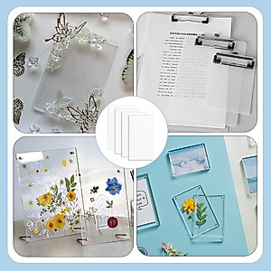 BENECREAT 20PCS 3.5x2 Inch Clear Acrylic Sheet Rectangle Table Place Cards Name Plates for Banquet Wedding Christmas Party Decoration, Office Sign, DIY Project, 3mm Thick