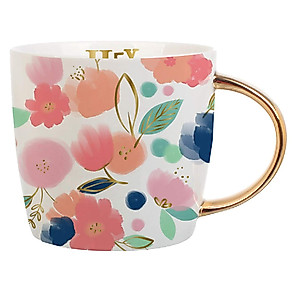 slant collections Creative Brands 14-Ounce Porcelain Coffee Mug, Hey Mama