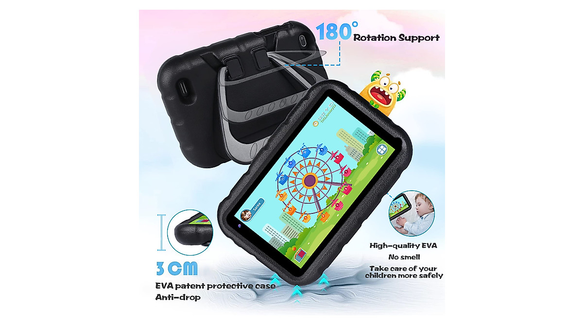 YESTEL Kids Tablet 7" Android 11 Tablets Urtra-Responsive Tablet for ...