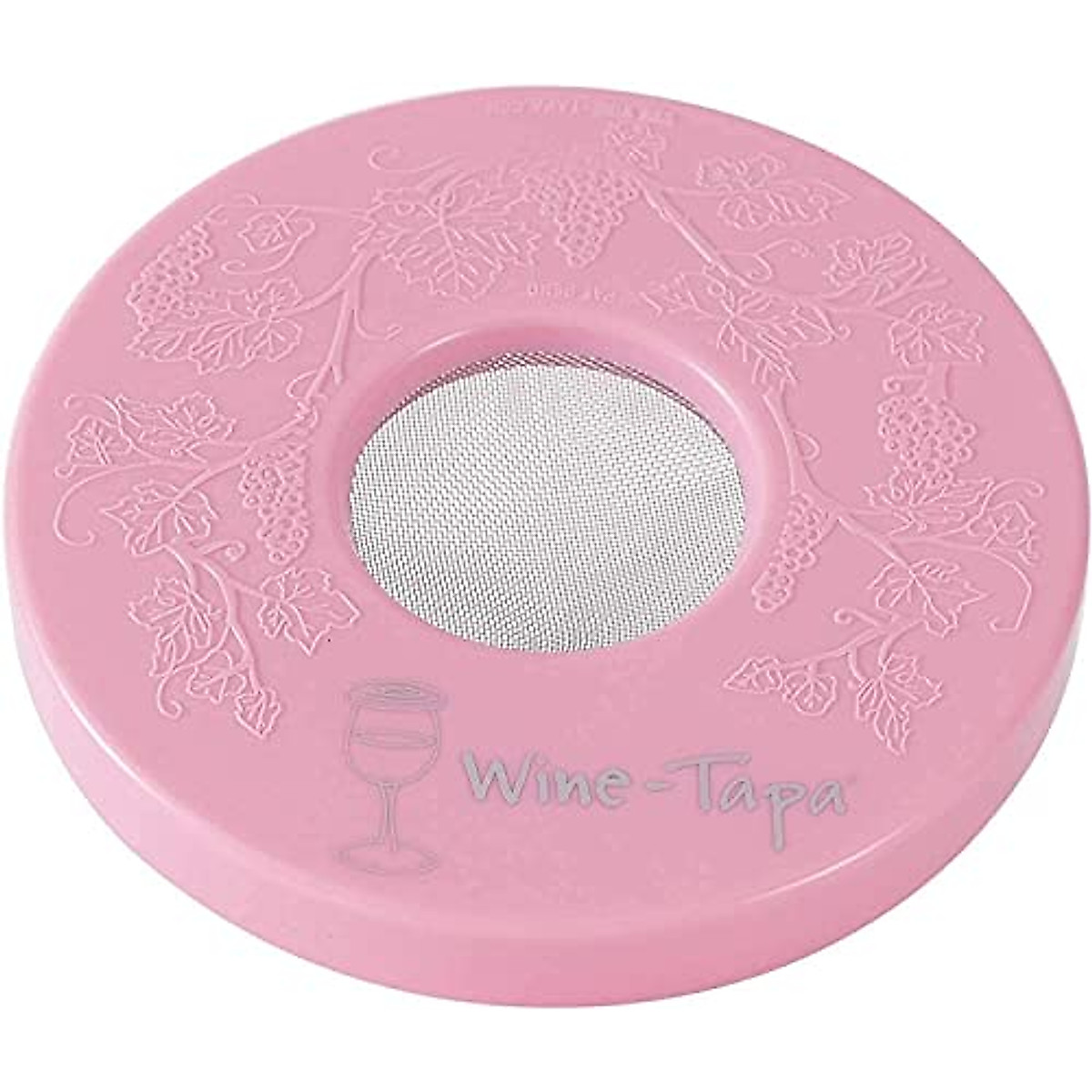 Wine Tapa Drinking Glass Covers- Keep Bugs Away from Wine Glasses Outdoors - Use as Cover for Coffee Mugs, Soda Cans, and Drinking Glasses, Set of 4 No Spill Drink Covers (Kissable)