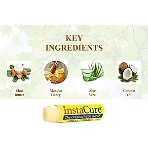 INSTACURE Original Nose Balm. Fast Relief for Cracked Dry & Sore Noses with Raw Manuka Honey Vitamin E Shea Butter Aloe Vera Oil. Heals Dog’s Dry Cracked Nose (1 Pack)