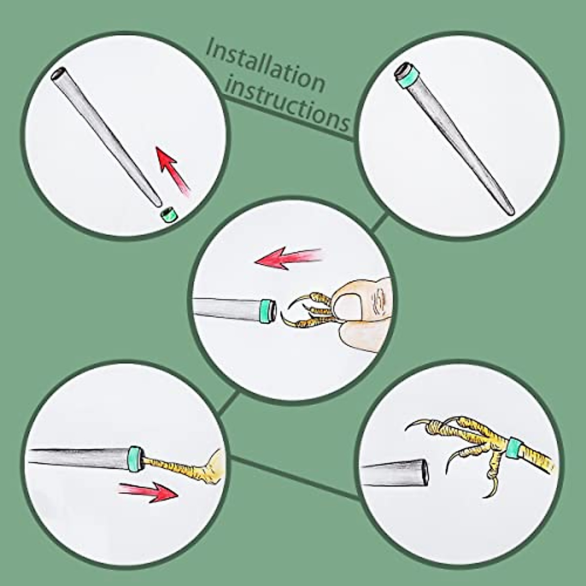 FOIBURELY 100 pcs Bird Ring Leg Bands for Gouldian Zebra Finch Canary Society Bird Foot Ring with 1 Installer(Diameter 3mm)