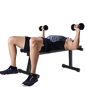 MiaoC Sit Up Bench, Capacity Weight Bench, Flat Dumbbell Bench Workout Weightlifting Gym for Indoor Sports Activities(US in Stock)