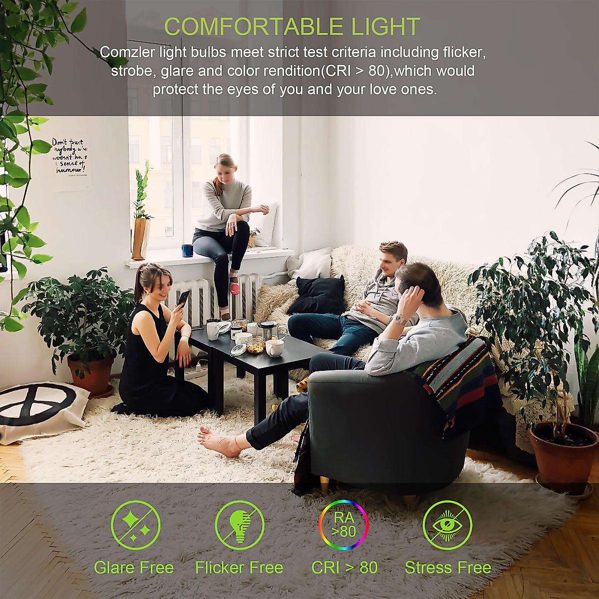 comzler G9 LED Bulb Bi Pin Base 6W Soft White 3000K G9 Base Bulbs, 60W Halogen Equivalent, 550LM, Ceramic Base G9 Light Bulbs for Chandelier, Non-dimmable, Pack of 6