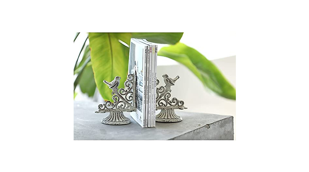 Vintage Farmhouse Bookends - French Provincial Style in Antique White