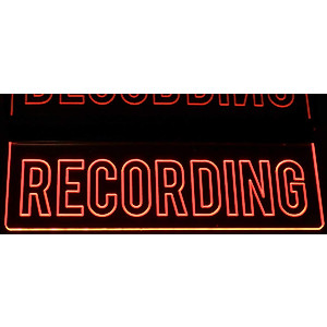 Recording Home Studio Court Room in Session Ceiling, Desk, or Flat to the Wall Mount Acrylic Lighted Edge Lit Sign Light Up Plaque Mirr 11"-21" 15-30 Leds 9 Foot Cord Made in the USA 10325 1363