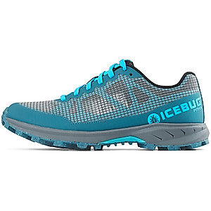 Icebug Womens Pytho6 RB9X Trail Running Shoe with Traction Sole, Petroleum/Aruba, L08.0