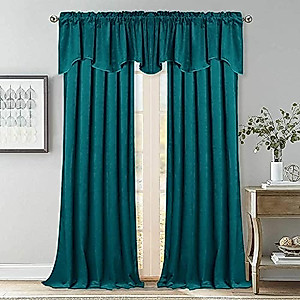 StangH Luxury Home Decoration Bundle Velvet Curtains & Velvet Valances