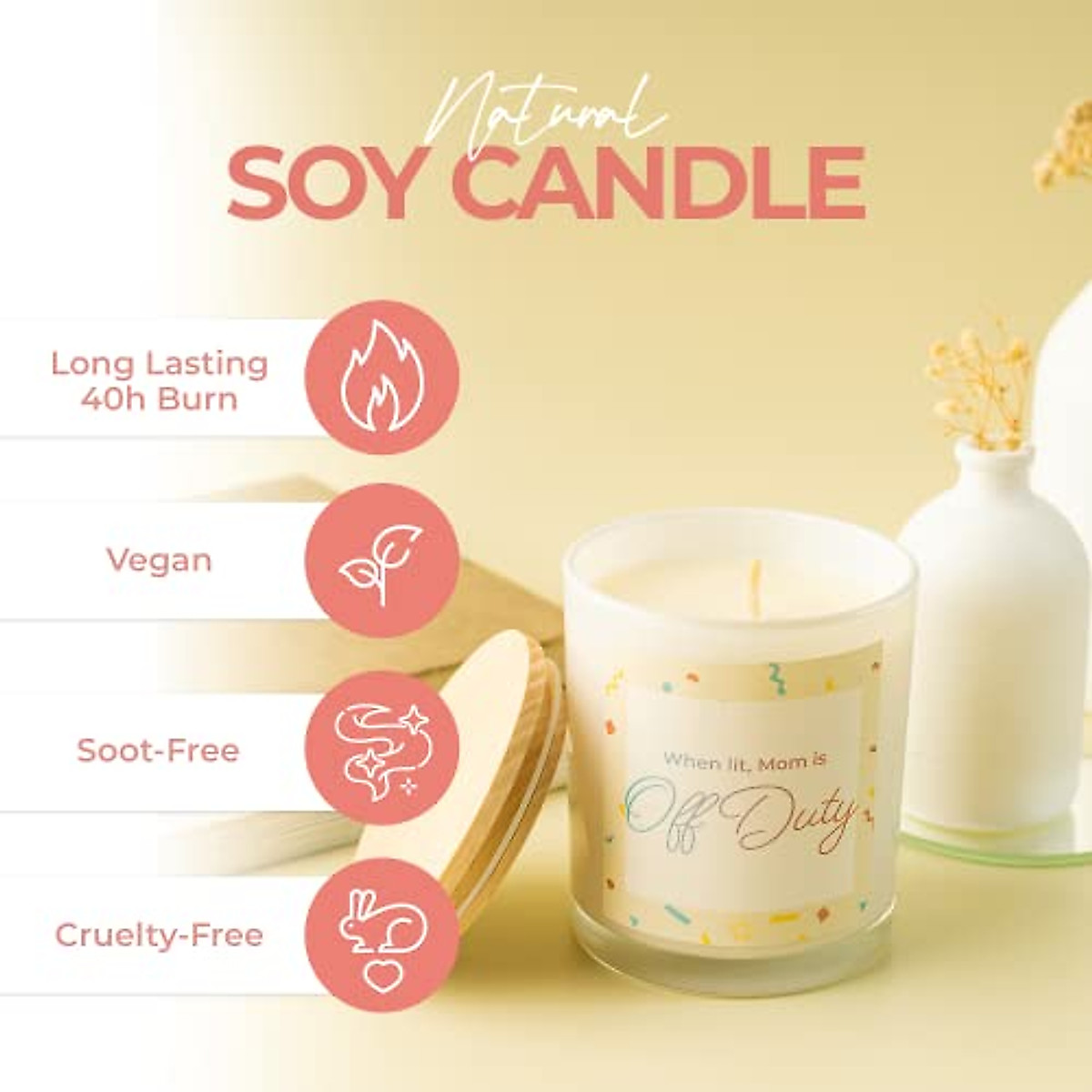 AROMEO Funny Gifts for Mom | Birthday Gift Candles for Mom, Mother, Mother’s Day | Gifts for Women (Off Duty)