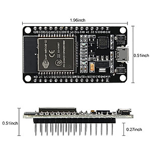 DIANN ESP32 ESP-WROOM-32 ESP-32S Development Board CP2102 Ultra-Low Power Dual Core ESP32-DevKitC-32 with Expansion Board