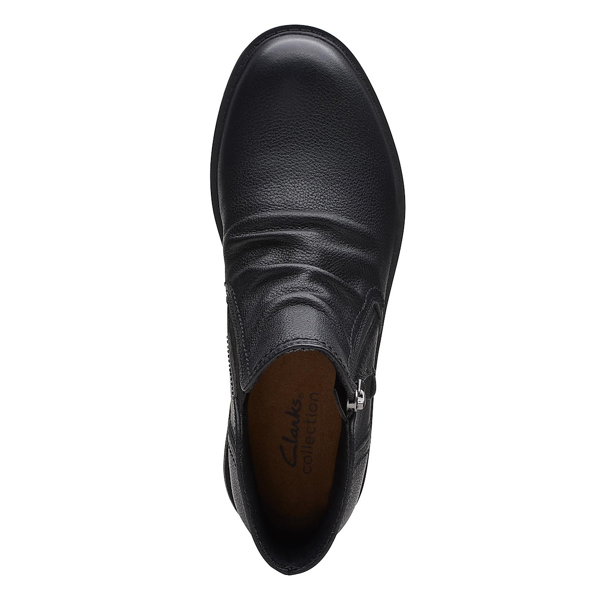 Clarks Women's Hearth Dove Ankle Boot, Black Leather, 9 Wide