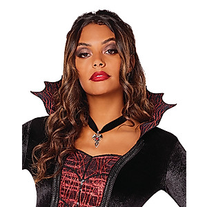 Spirit Halloween Adult Queen of the Underworld Costume - L | Queen of the Underworld Outfit | High Collared Lace Gown with Choker