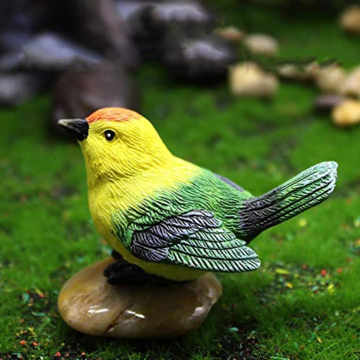 Cute Miniature Bird Figurines: Garden, Home & Plant Decor 3-Pcs